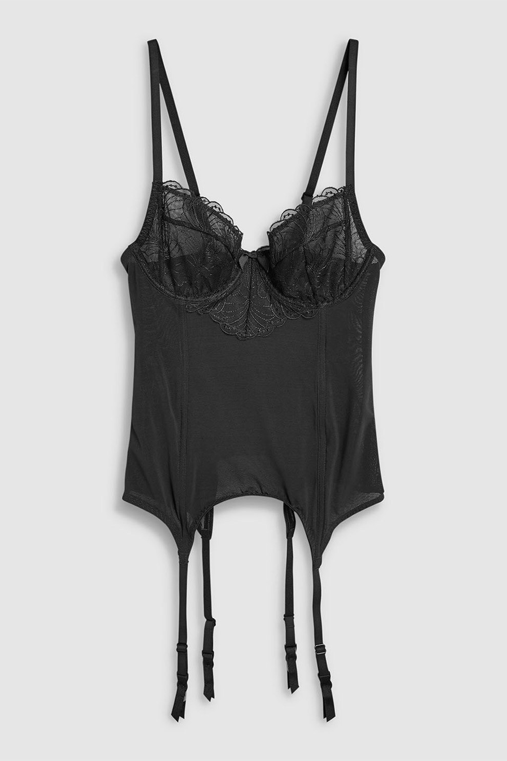 NEXT, Corset brodat, Negru, 34F - eMAG.ro