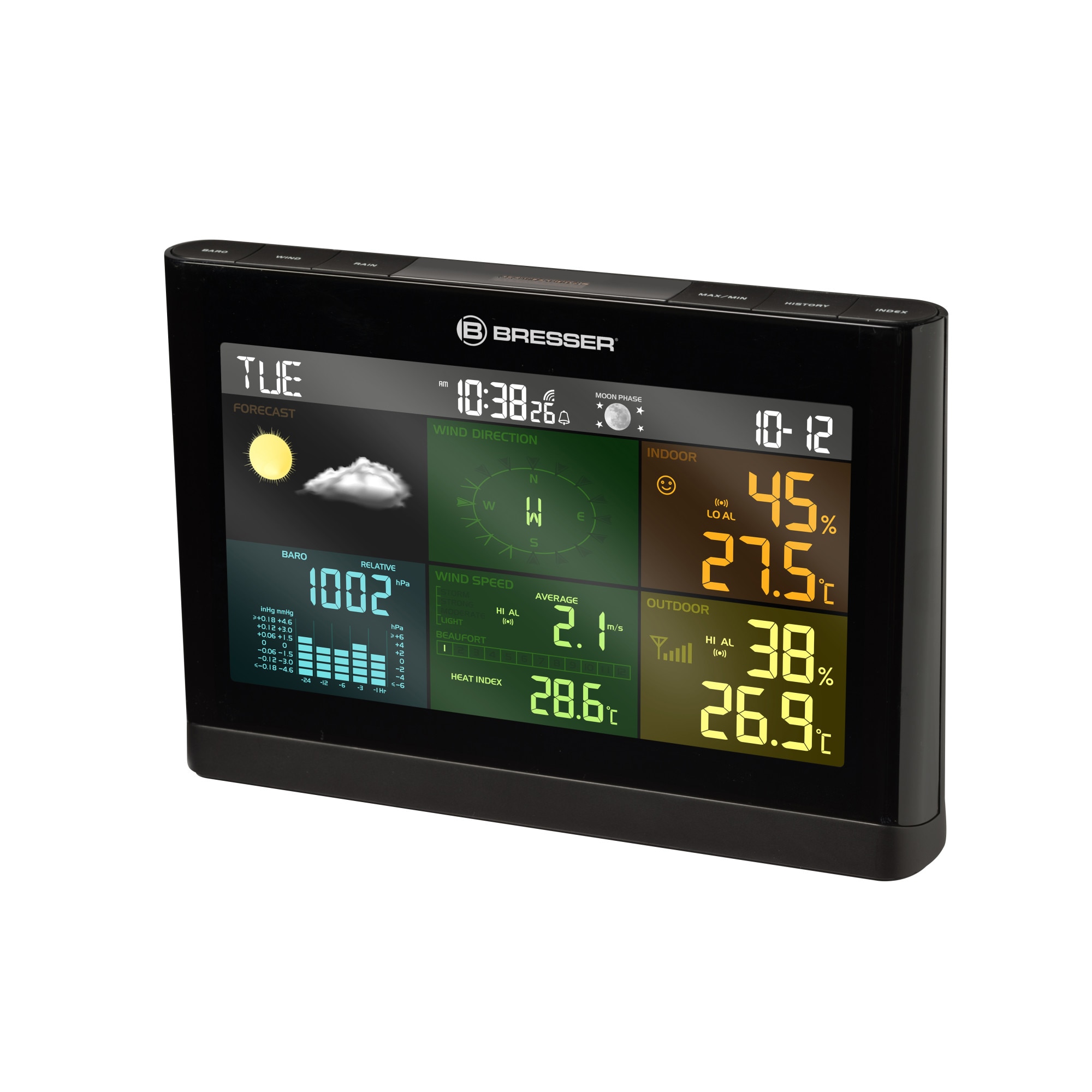 Statie meteo Bresser 5-in-1 Comfort cu afisaj color - eMAG.ro