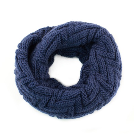 Fular circular dama tricotat D418-183-albastru - eMAG.ro