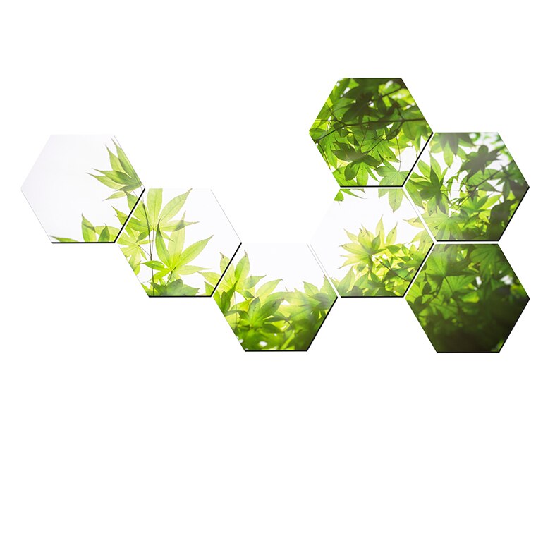 Set tablouri hexagonale Frunze, 150x81 cm - eMAG.ro