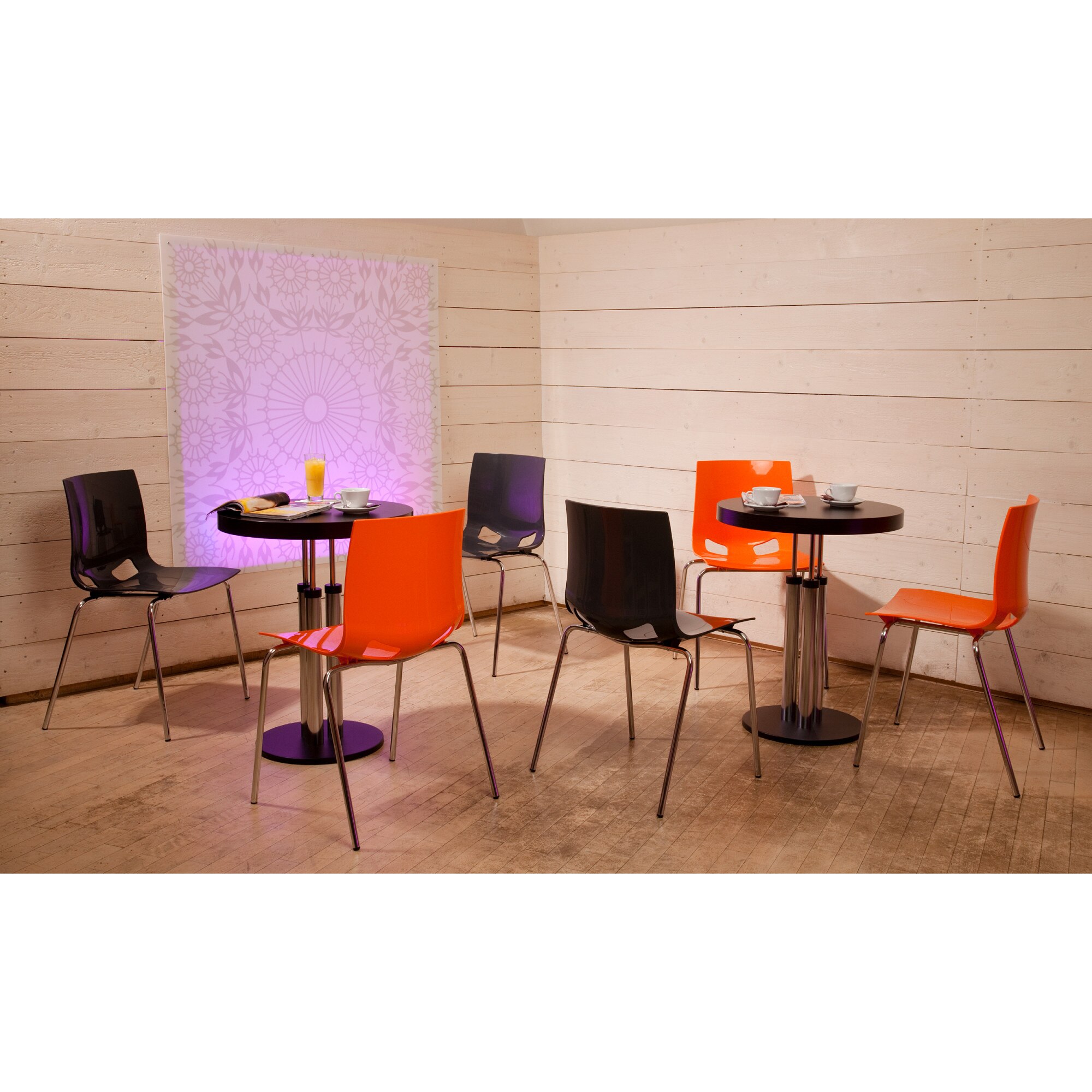 Scaun Fonduu cafenea/bucatarie de la Quantum, rosu, suprapozabil. - eMAG.ro