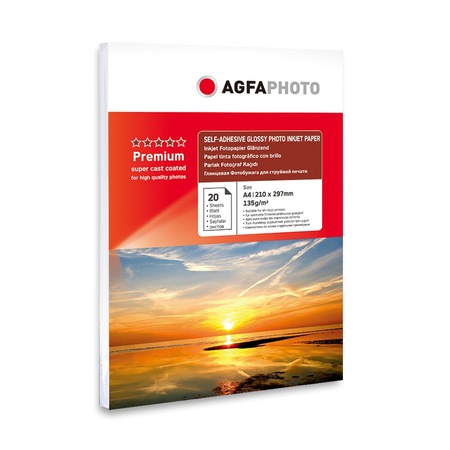 Autocolant A4 - hartie foto lucioasa autoadeziva Agfa Photo (folie ...