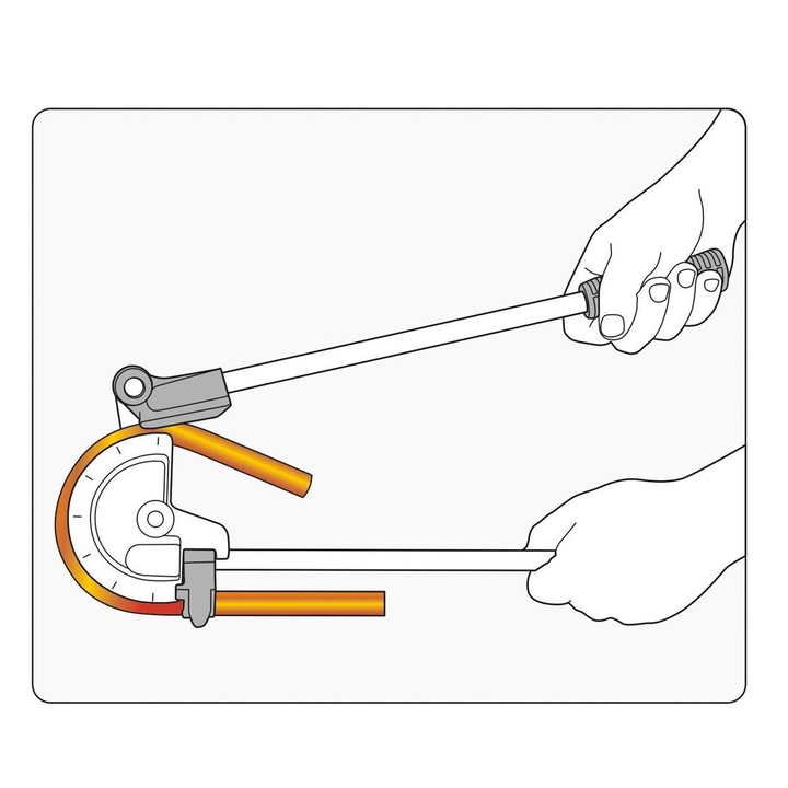 Cleste pentru indoit tevi Yato YT-21844, tevi aluminiu si cupru, max 15 ...