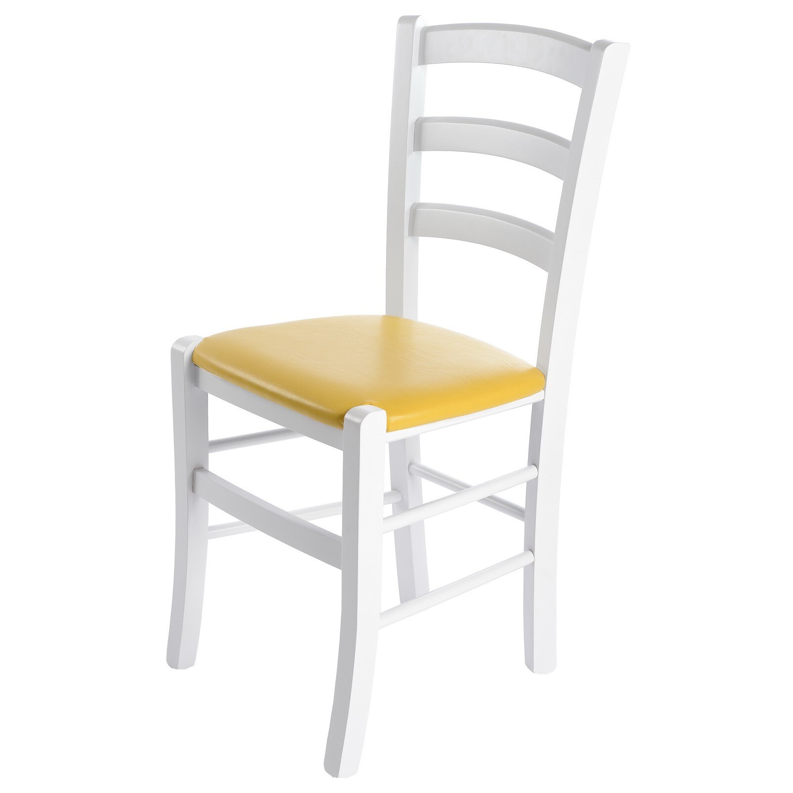 Scaun Venezia Alb, Galben piele ecologica - eMAG.ro