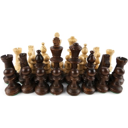 Set piese sah, ORESHAK, Lemn, Alb/Maro - eMAG.ro