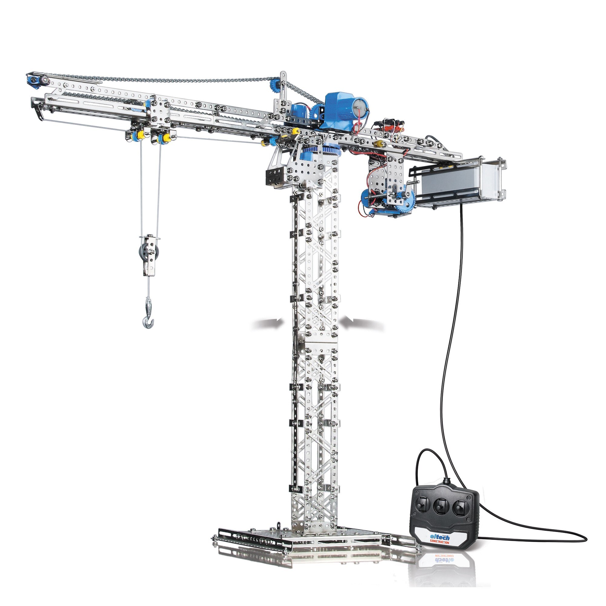 Set constructie metalica Eitech macara MEGA cu telecomanda - eMAG.ro