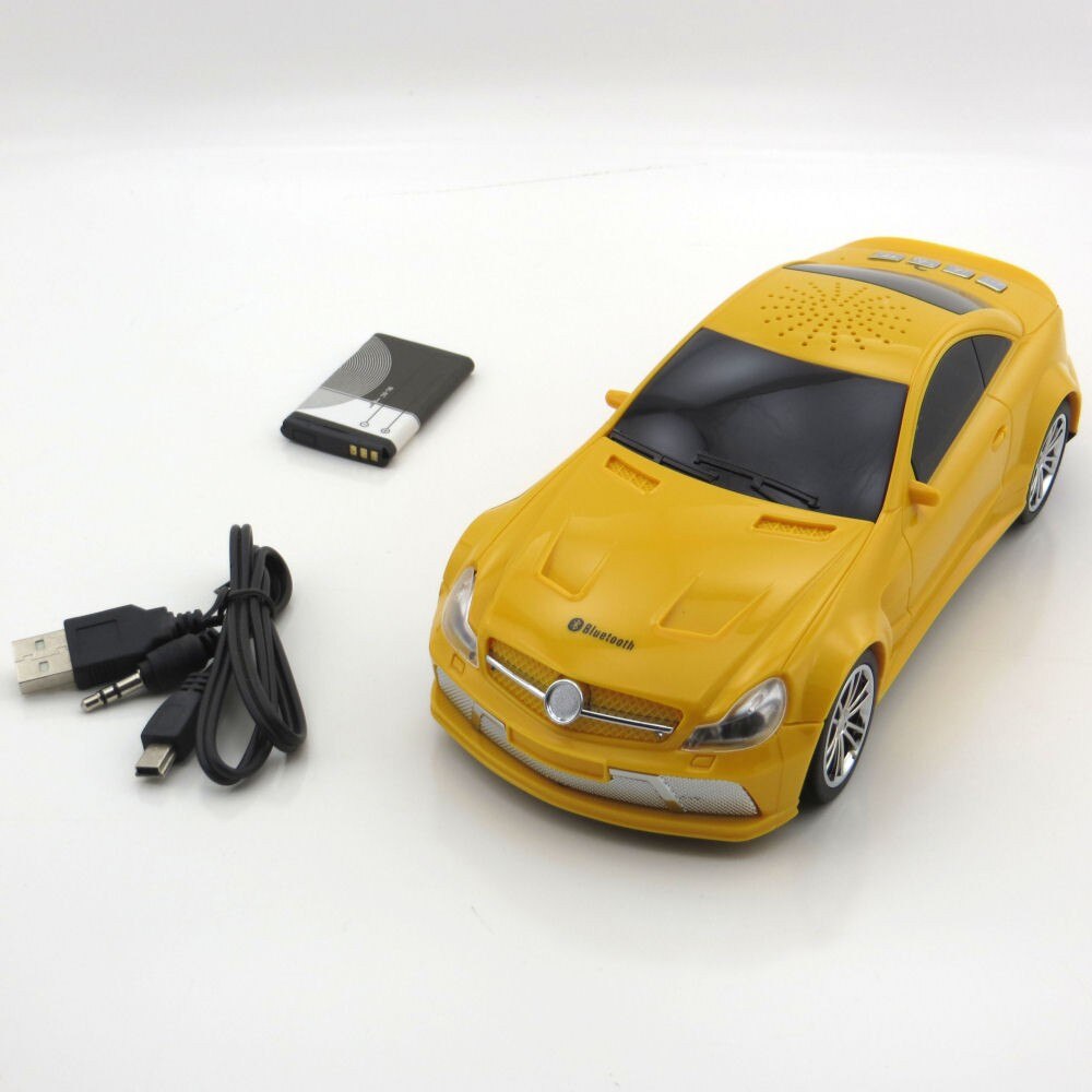 Преносима тонколона CAR MB BT HY-BT107, Bluetooth, USB, MICRO SD- карта, FM, жълта - eMAG.bg