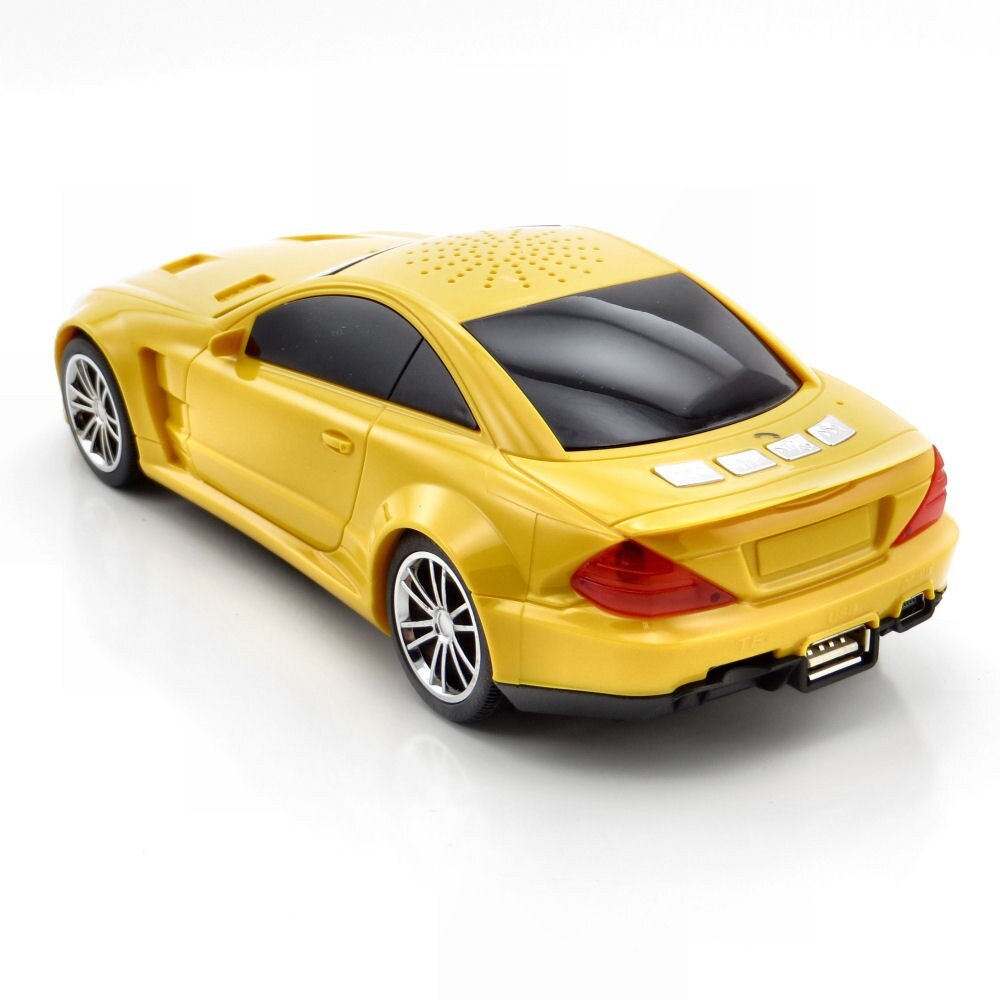 Преносима тонколона CAR MB BT HY-BT107, Bluetooth, USB, MICRO SD- карта, FM, жълта - eMAG.bg