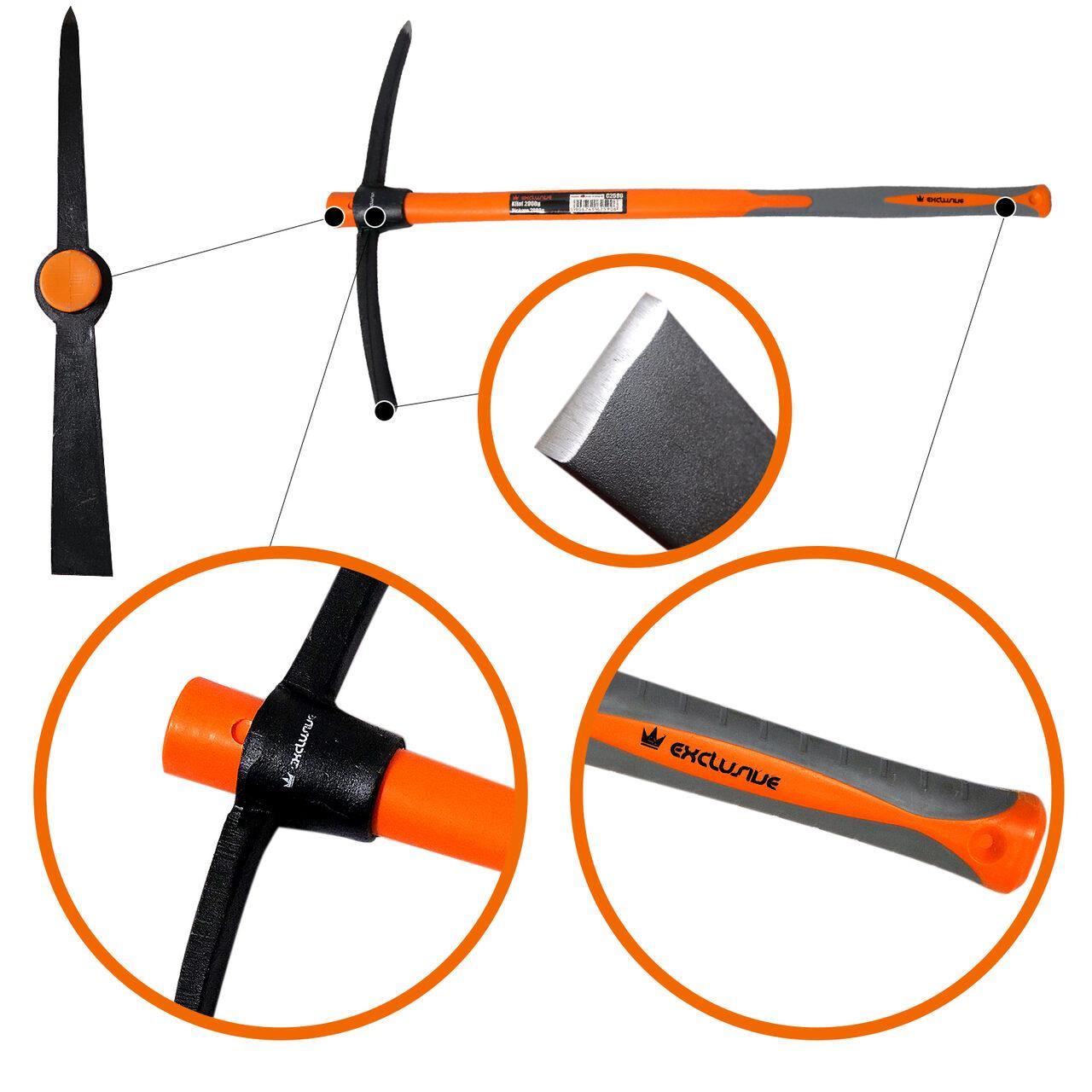 Tarnacop, otel forjat, cu coada fibra, 2 kg, 52.5x91.5 cm, Richmann ...