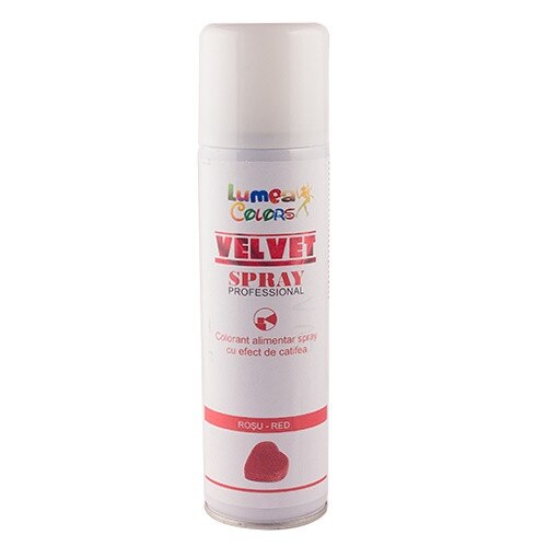 Colorant alimentar spray cu efect de catifea rosu, 250 ml - Lumea ...