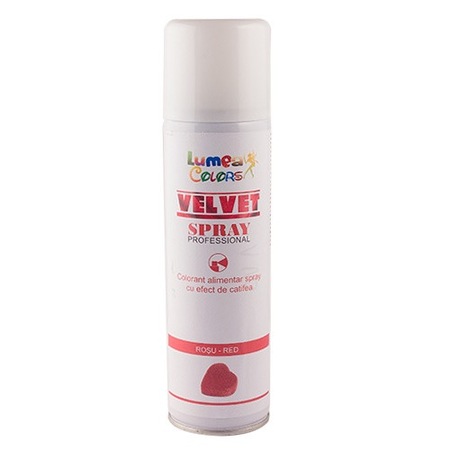 Colorant alimentar spray cu efect de catifea rosu, 250 ml - Lumea ...