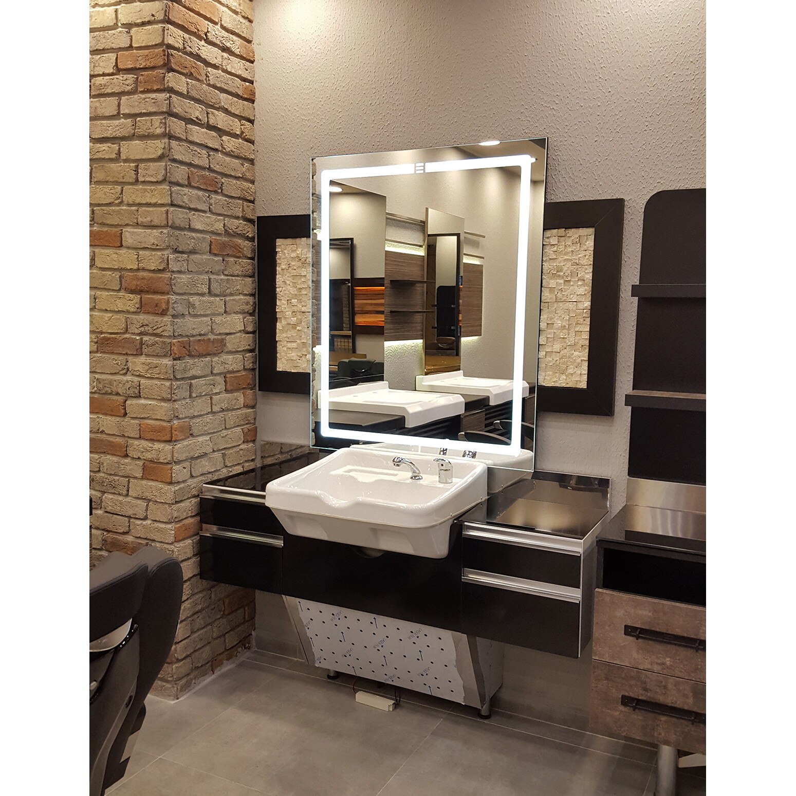 Post de lucru frizerie / barber styling unit Alpeda Space Rockman - eMAG.ro