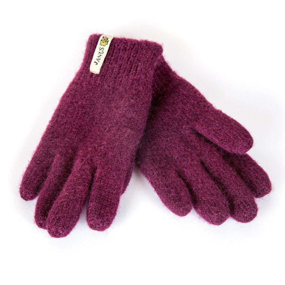 Manusi cu degete din lana pura, Janus, Mov, 6-10 ani - eMAG.ro