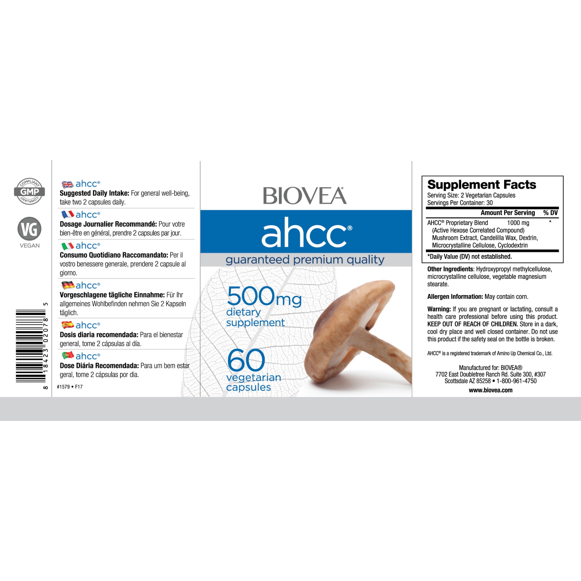 AHCC 500mg 60 Capsule - eMAG.ro