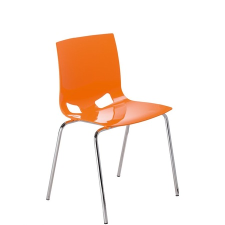Scaun Fonduu cafenea/bucatarie de la Quantum, oranj, suprapozabil ...