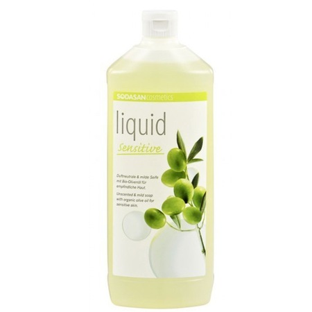 Sapun lichid si gel de dus bio neutru Sensitiv 1L SODASAN - eMAG.ro