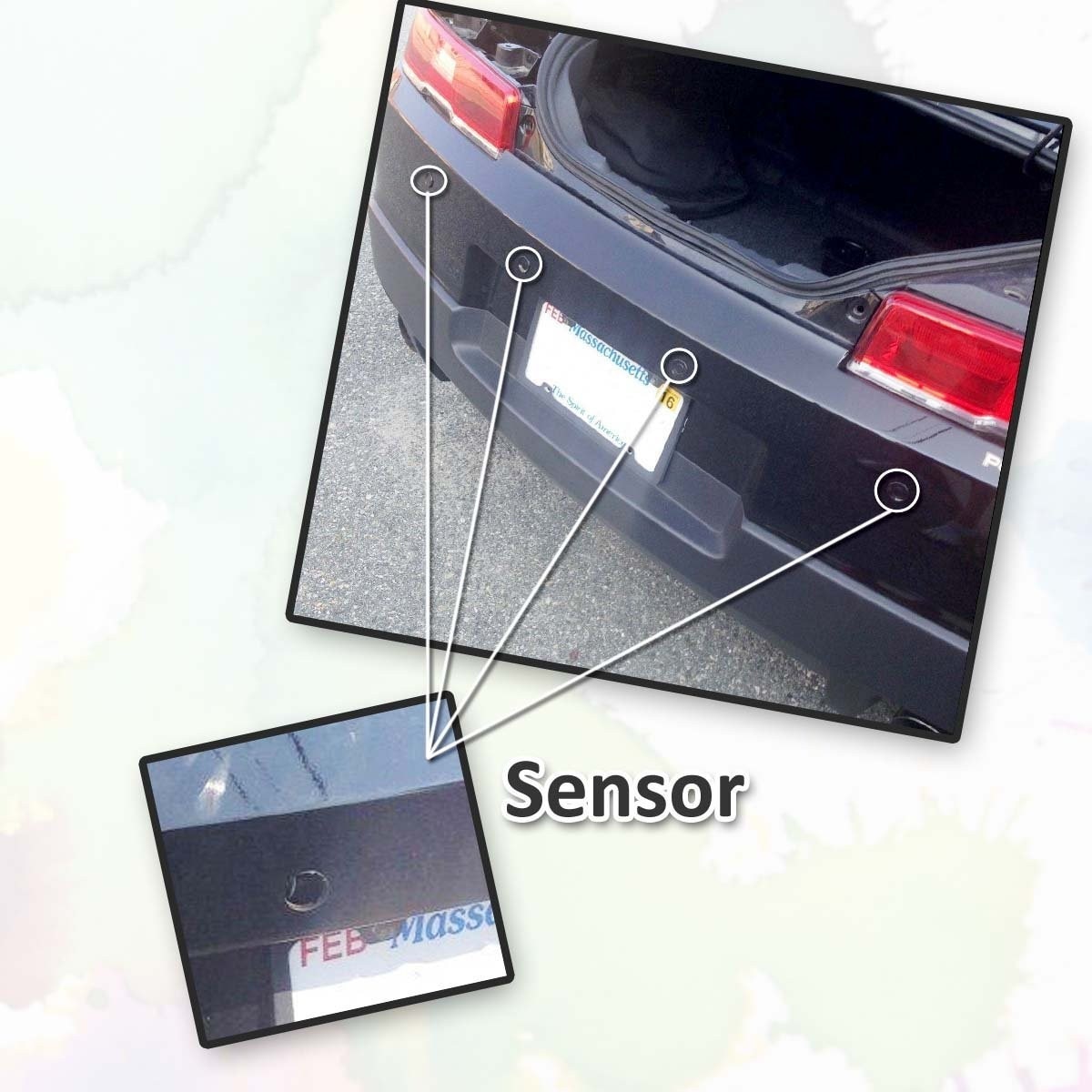 Set Senzori parcare auto detector parktronic display radar monitor 4 ...