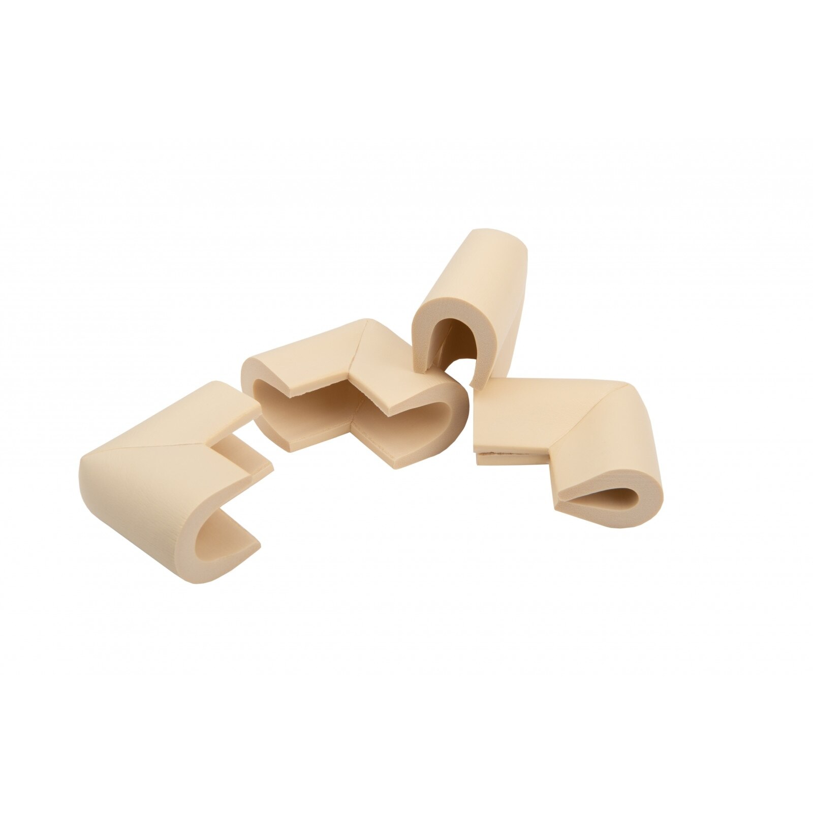 Set 4 coltare, Empria, forma U, 3.5x0.7x6 cm, Crem - eMAG.ro