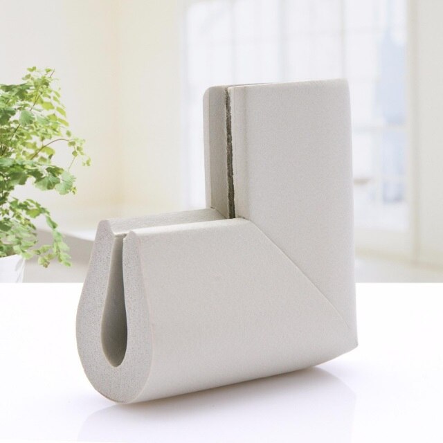 Set 4 coltare, Empria, forma U, 3.5x0.7x6 cm, Gri - eMAG.ro
