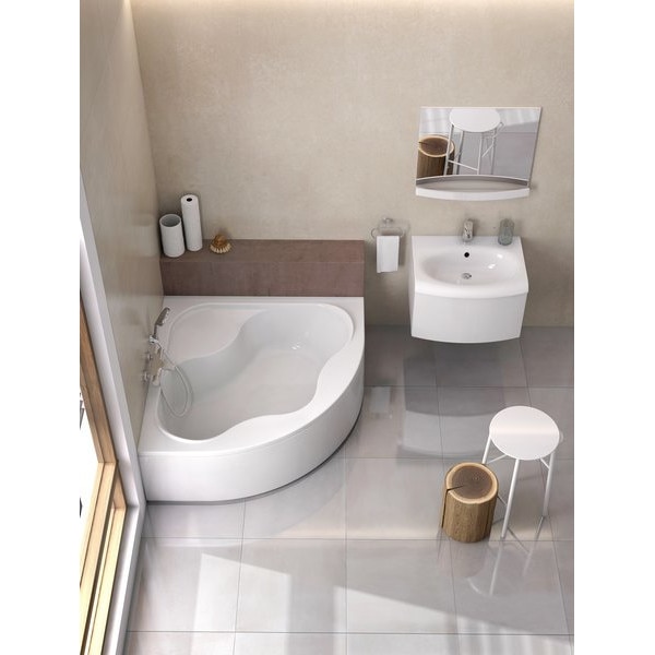 Cada de colt completa, Ravak, Gentiana, 140x140 cm, cu picioare, cu ...