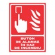 Indicator buton alarma in caz de incendiu, autocolant + PVC 15x20cm ...