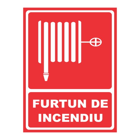 Indicator furtun de incendiu, autocolant + PVC 15x20cm - eMAG.ro