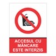 Indicator autocolant - Accesul cu mancare este interzis, 15x20 cm - eMAG.ro