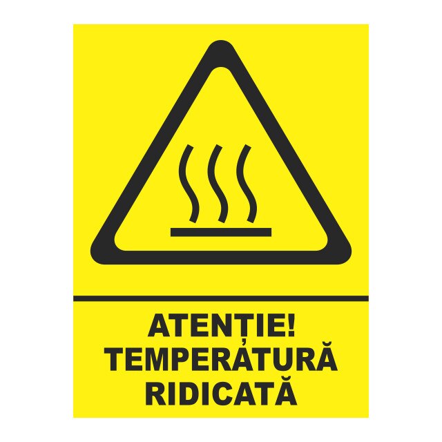 Indicator atentie temperatura ridicata, autocolant 20x26cm - eMAG.ro