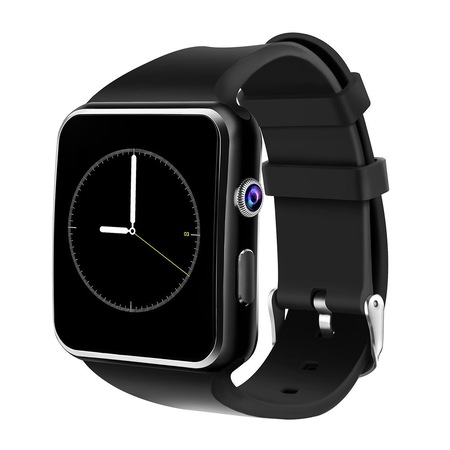 Ceas Smartwatch cu ecran curbat si camera video, Bluetooth, Cartela Sim ...