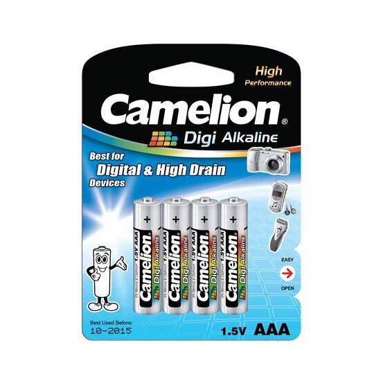 Baterii Camelion Digi Alkaline R3 AAA 4 bucati / set - eMAG.ro
