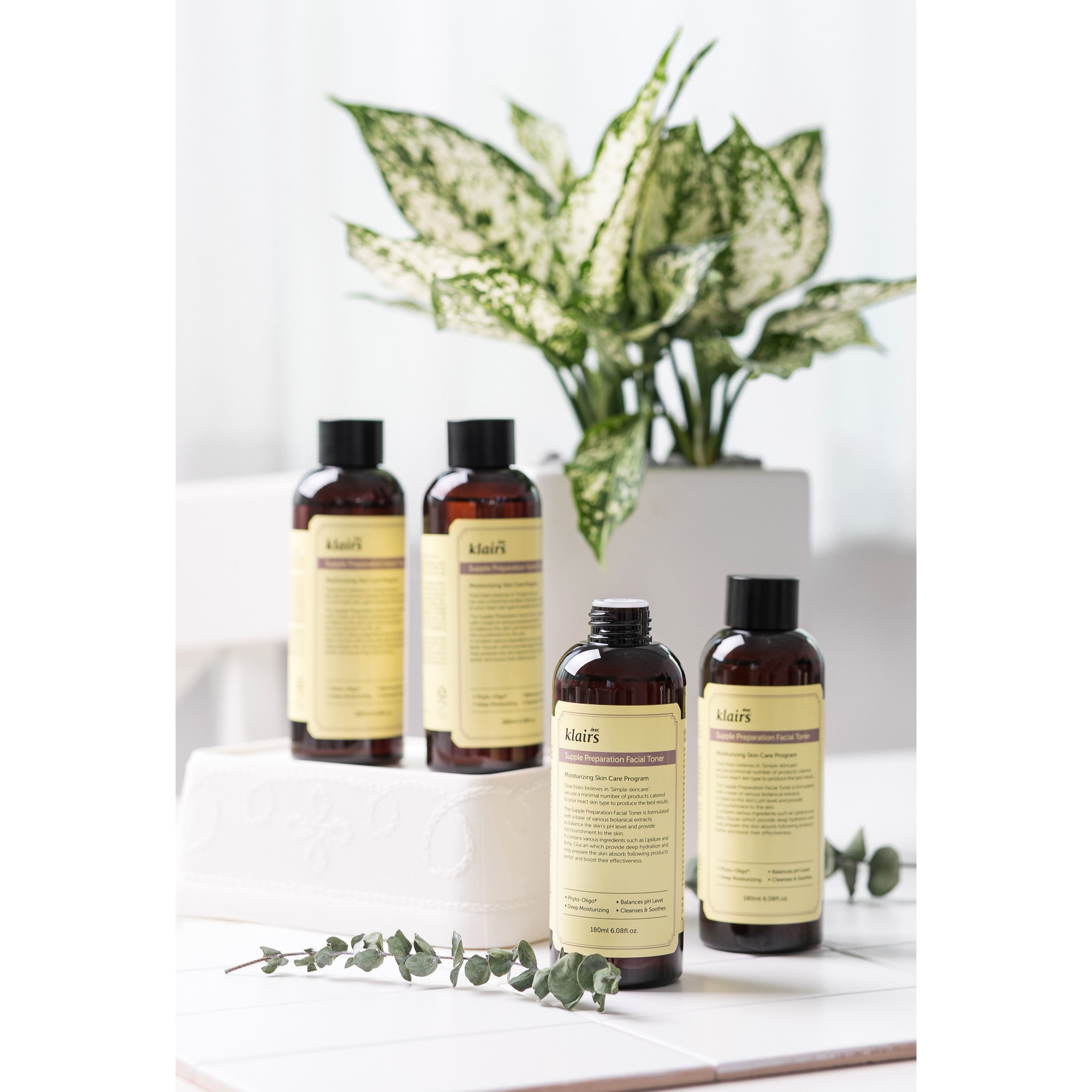 Lotiune tonica cu acid hialuronic si extracte botanice, Klairs, 180 ml ...