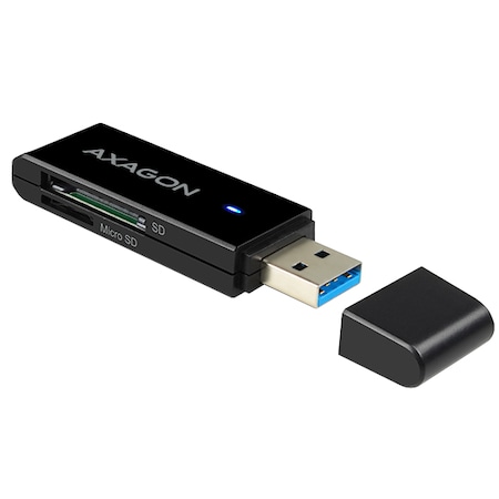 Card reader Axagon CRE-S2, USB 3.0, 2 in 1, SD, microSD, Negru - eMAG.ro