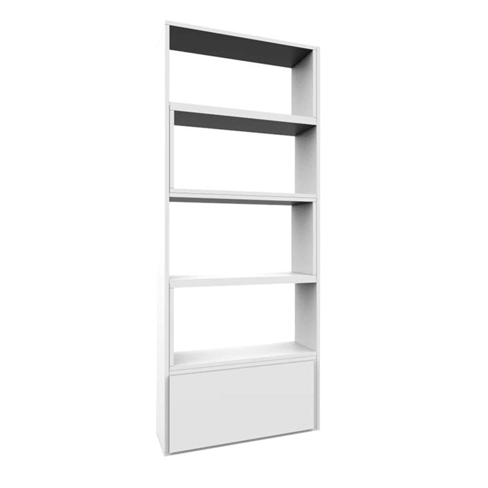 Raft Despartitor Kring Goa, 74-130 x 188 x 29 cm, Alb / Alb lucios ...