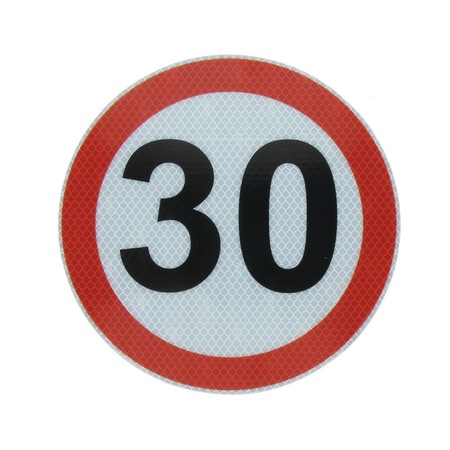 Indicator avertizare limitare viteza 30 camioane, TIR, diametru 20cm ...