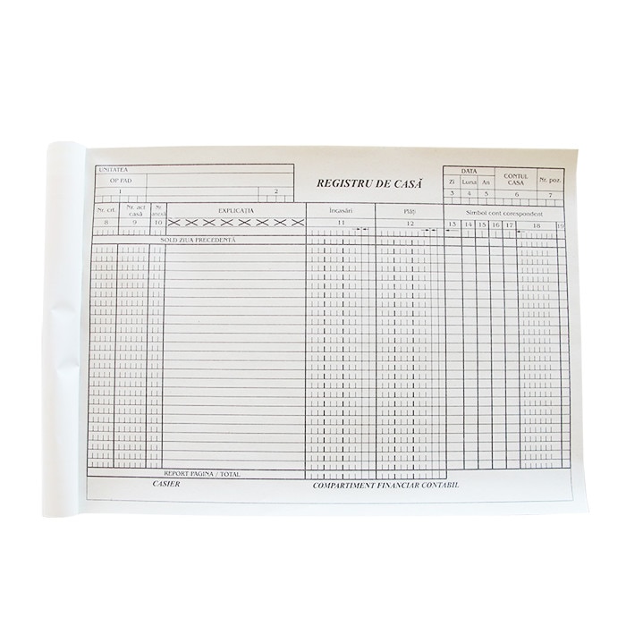 Registru de casa, format A4, orientare vedere, 100 file, model 1 - eMAG.ro
