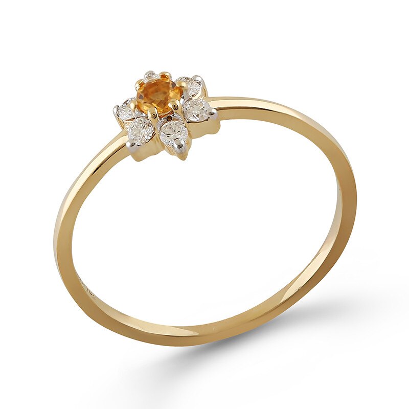 Inel Deruvo Aur 18k Diamante, Citrin, 52 RSAR02434E-CTDY - eMAG.ro