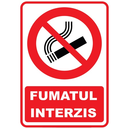 Indicator "Fumatul interzis", GSC, Autocolant, 14x21 c - eMAG.ro