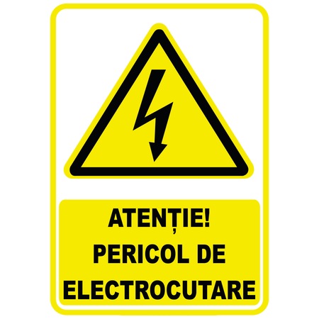 Indicator "Pericol de electrocutare", GSC, Autocolant, 14x21 cm - eMAG.ro
