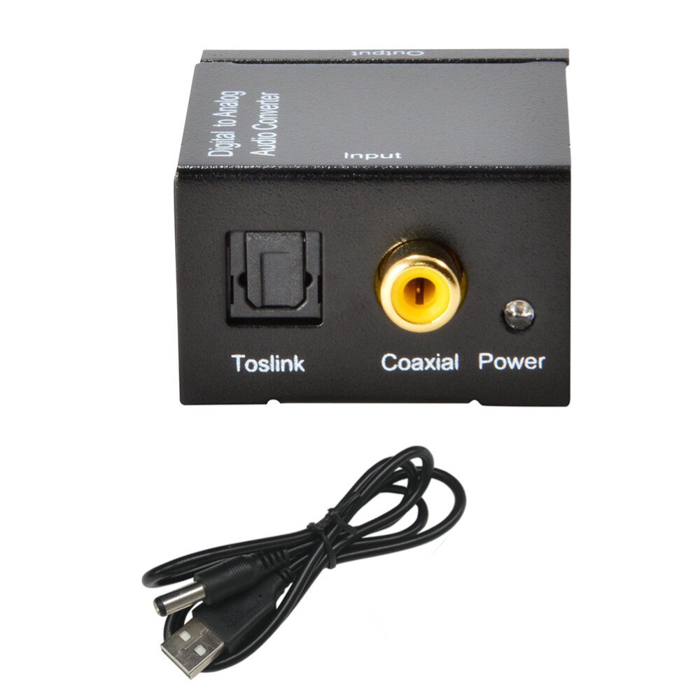 Convertor Optic toslink sau coaxial digital la analog, cu cablu optic ...