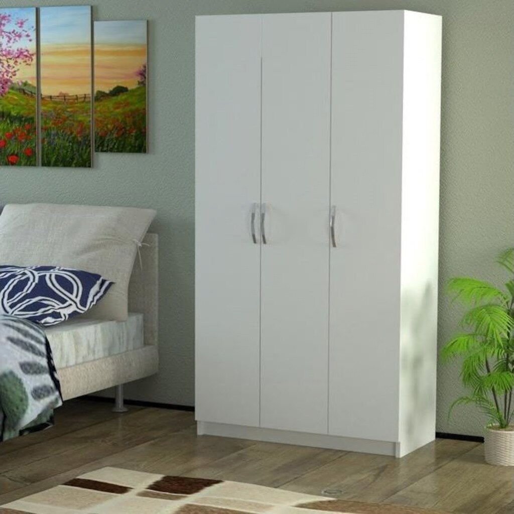 Sifonier din pal, Grande Homs, alb, 175 x 90 x 40 cm - eMAG.ro