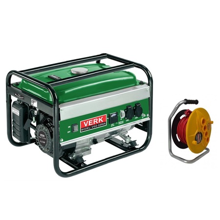 SET- Generator VERK, 2200W + Prelungitor BullMax 35m 3x1.5, Electric ...