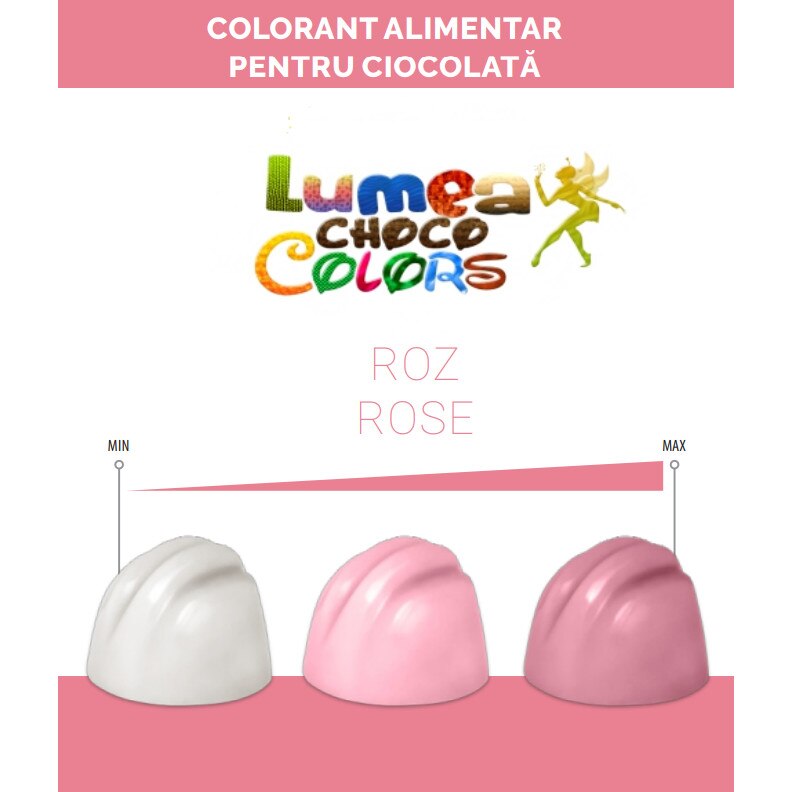 Colorant alimentar roz pentru ciocolata, 100 g - Lumea choco Colors ...