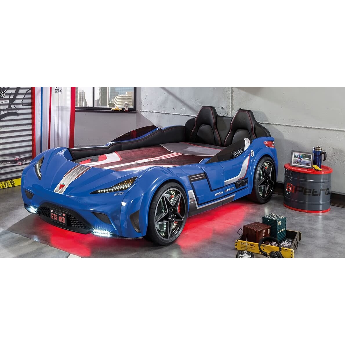 Pat masina CILEK GTS Carbed BLUE 100/190 - eMAG.ro
