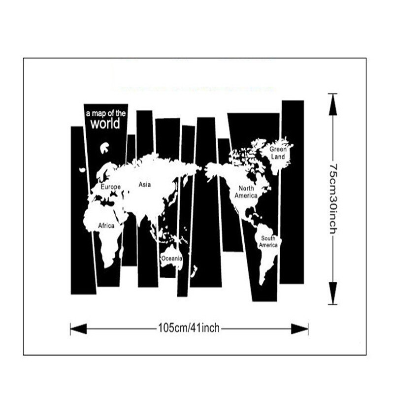 Sticker perete World Map Black - Sticky Art - eMAG.ro