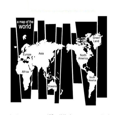 Sticker perete World Map Black - Sticky Art - eMAG.ro