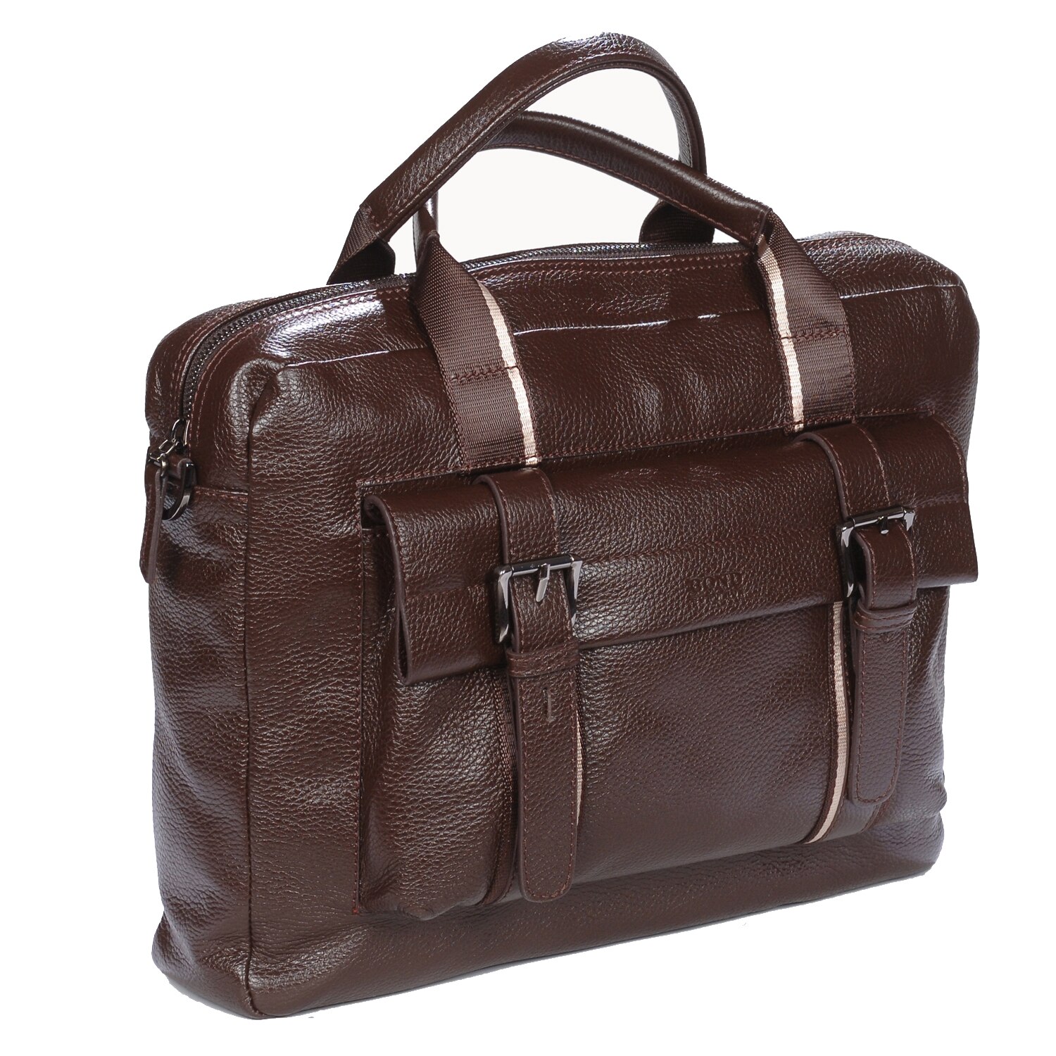 Geanta de acte din piele maro model unisex 1300, MAGAZINULDEGENTI - eMAG.ro