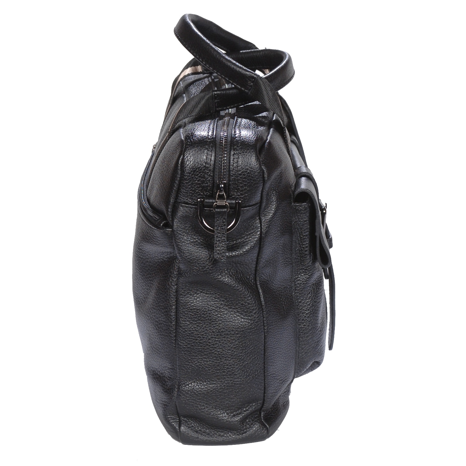 Geanta de acte din piele neagra model unisex 1300, MAGAZINULDEGENTI ...