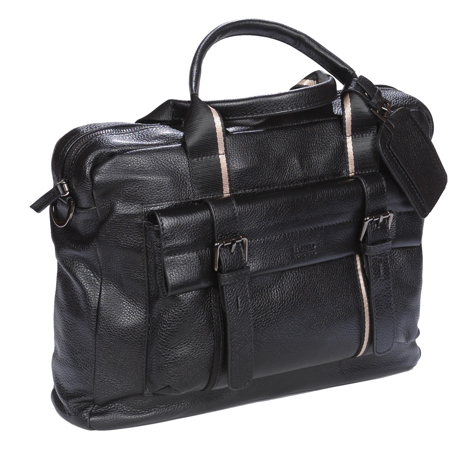 Geanta de acte din piele neagra model unisex 1300, MAGAZINULDEGENTI ...