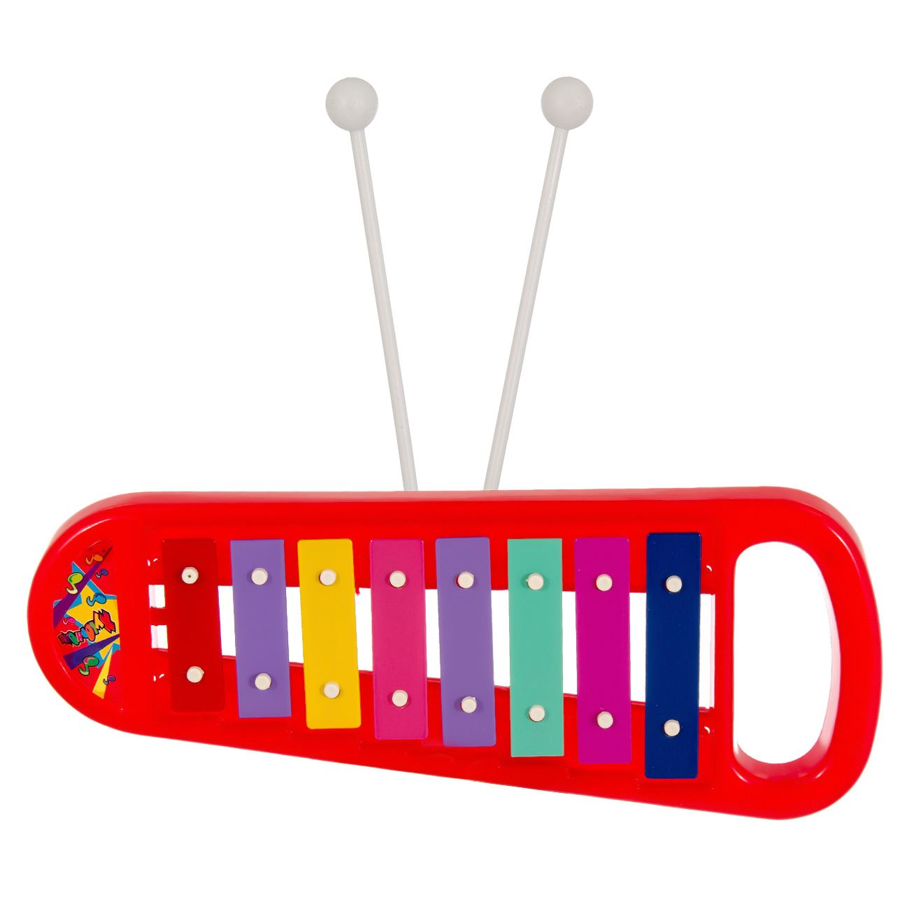 Xilofon muzical rosu cu 2 bete - eMAG.ro