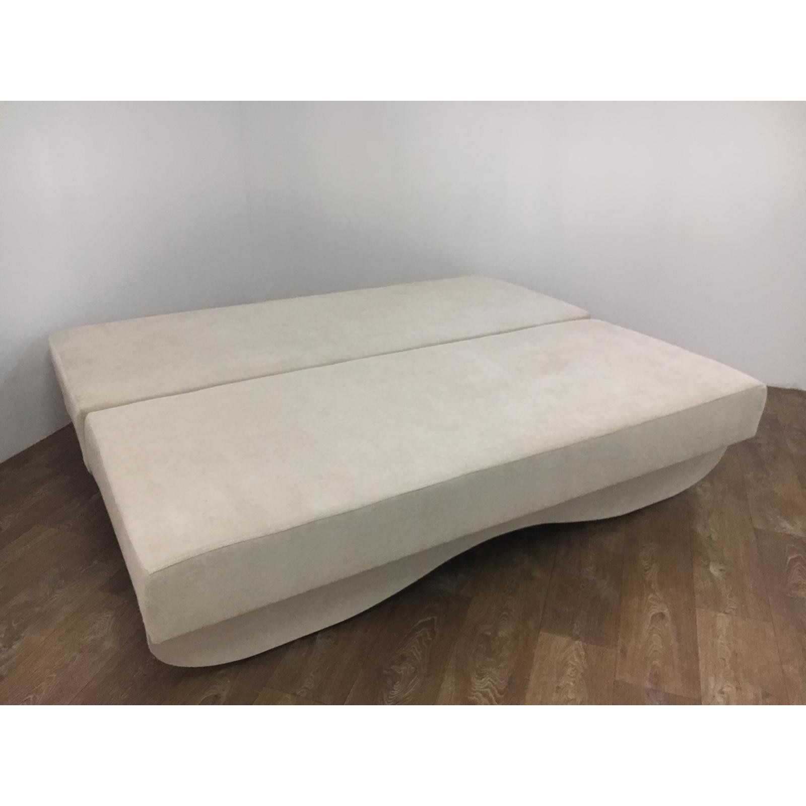 Canapea extensibila Roxy drept, MobAmbient, Crem, material textil ...